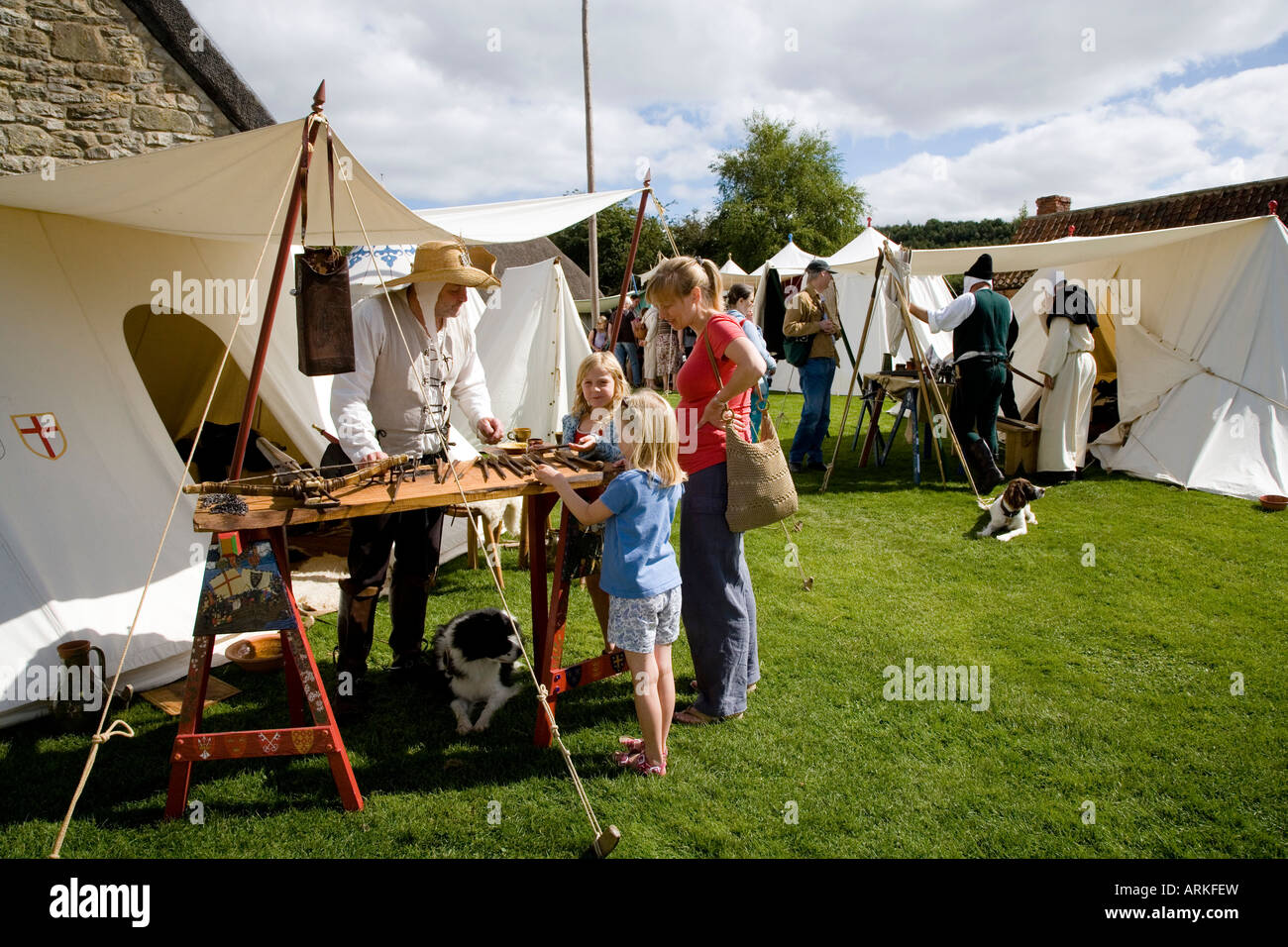 Rosa Mundi medieval re enactors at the Ryedale Folk Museum Hutton le ...