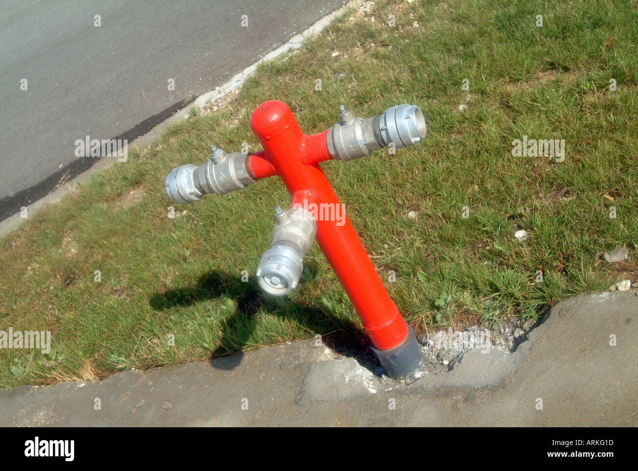 red water hydrant Stock Photo - Alamy