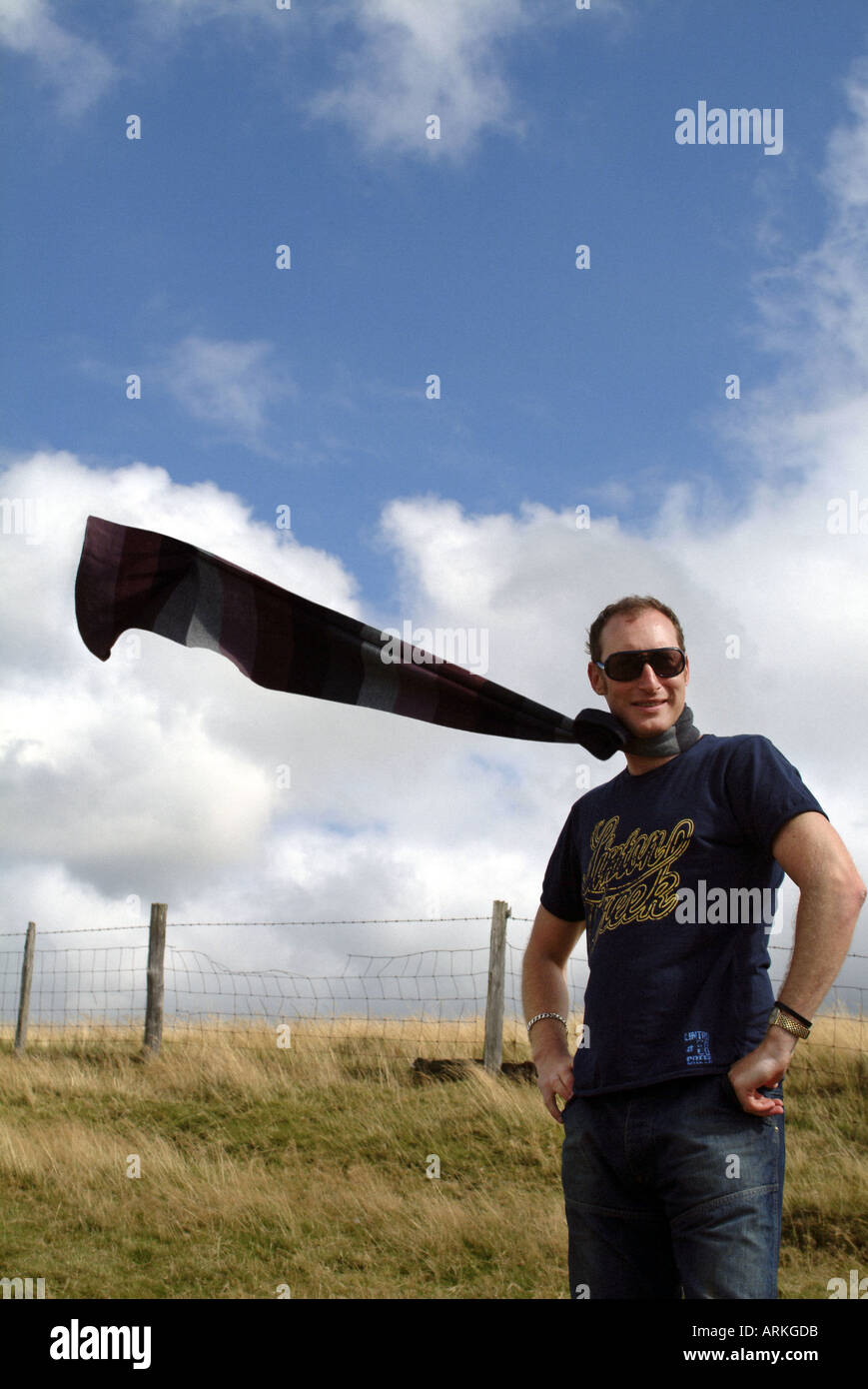 scarf blowing in wind Stock Photo - Alamy