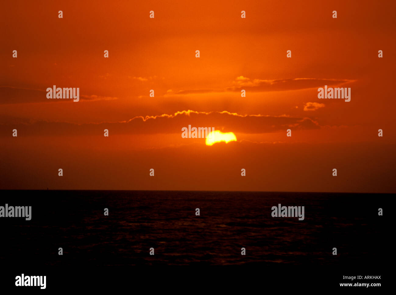 FL Florida Everglades National Park Sunset at Flamingo sundown sun set ...