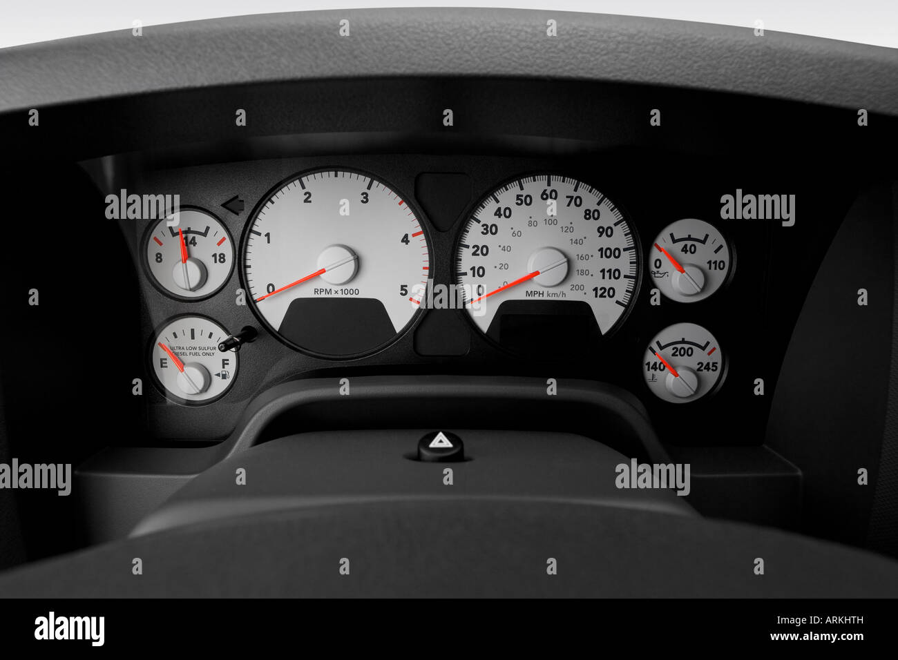 2007 Dodge Ram 3500 SLT in White - Speedometer/tachometer Stock Photo ...