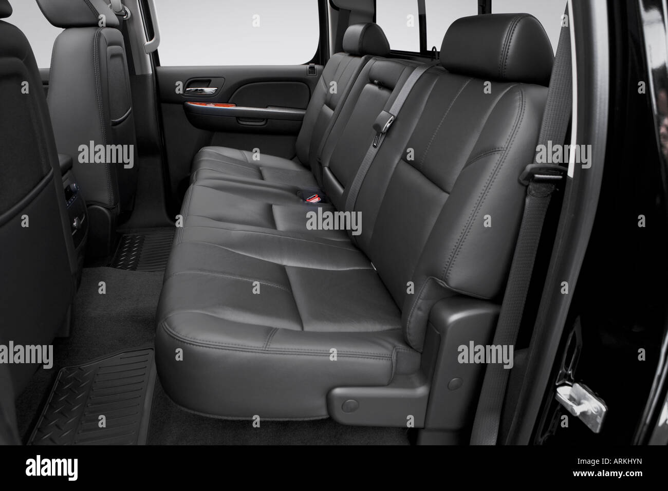 2008 Chevrolet Silverado 1500 LTZ in Black - Rear seats Stock Photo - Alamy