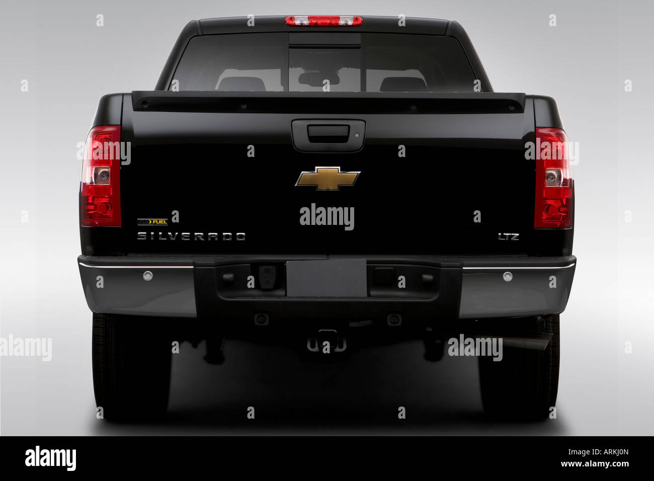 2008 Chevrolet Silverado 1500 LTZ in Black - Low/Wide Rear Stock Photo ...