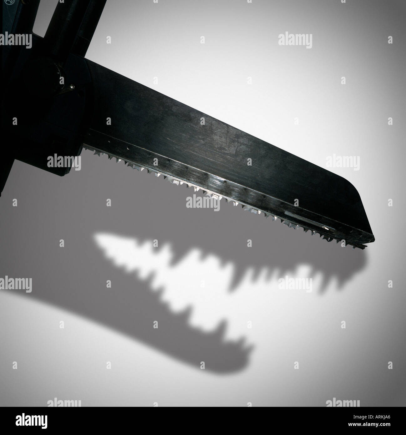 saw blade with crocodile shadow Stock Photo - Alamy