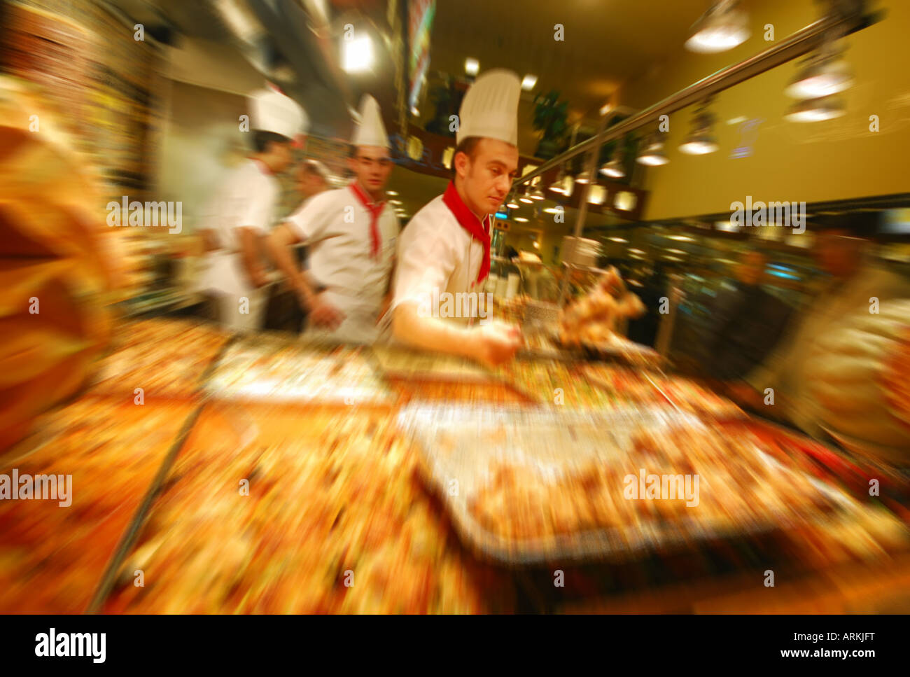 ISTANBUL, TURKEY. A typical 'lokanta' (self-service restaurant and ...