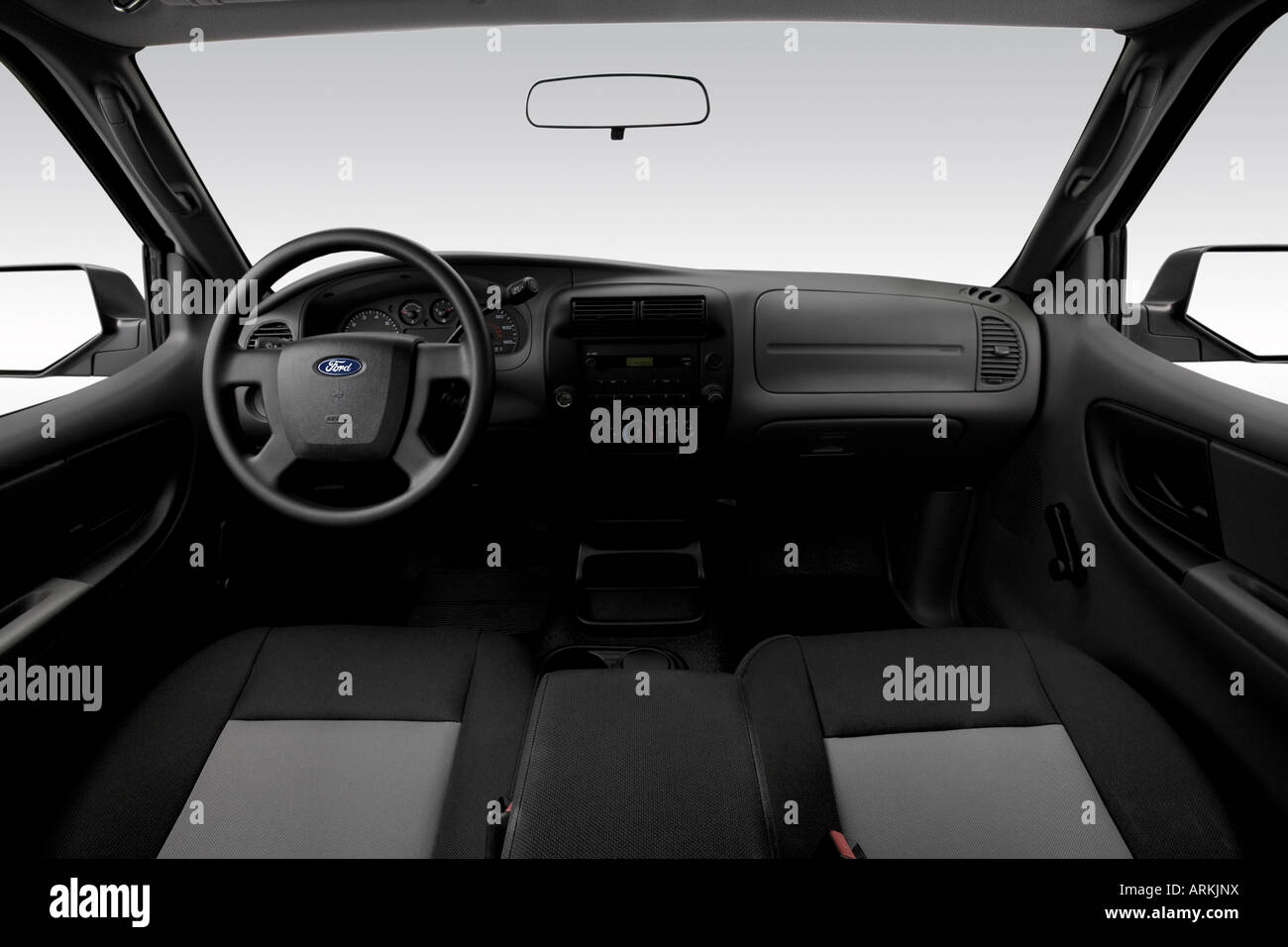 2008 Ford Ranger XL in White - Dashboard, center console, gear shifter ...