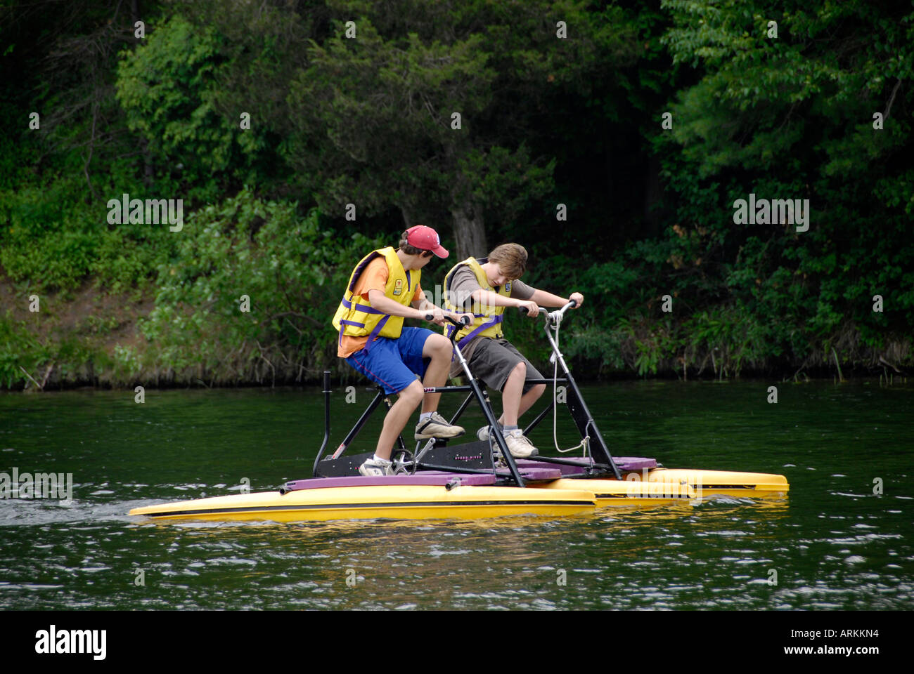 Canoeing on the Au Sable River at the Rifle River Recreational Area ...