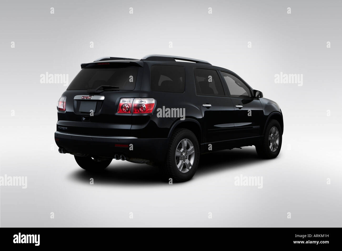 2008 GMC Acadia SLE in Black - Rear angle view Stock Photo - Alamy