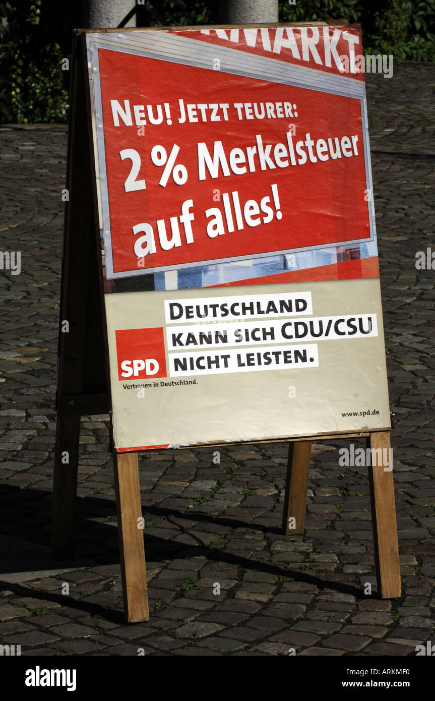 political poster, red, white, spd Stock Photo - Alamy
