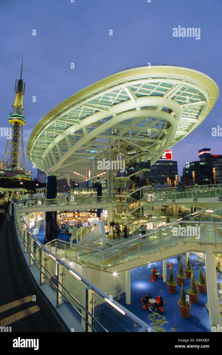 Skywalk, Nagoya city center, Japan Stock Photo - Alamy