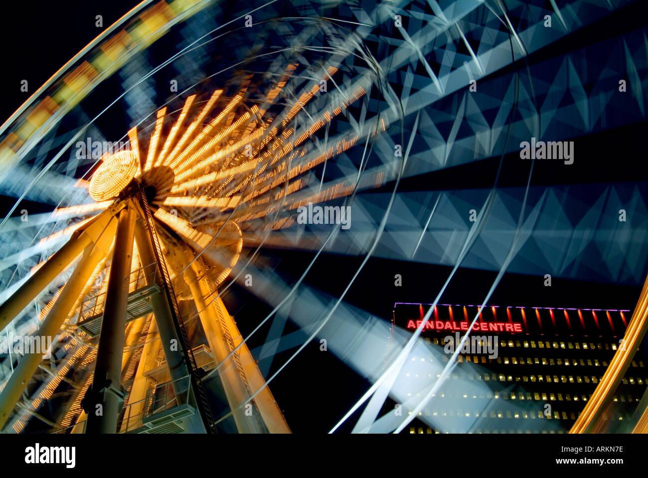Big wheel in Manchester City Centre Stock Photo - Alamy