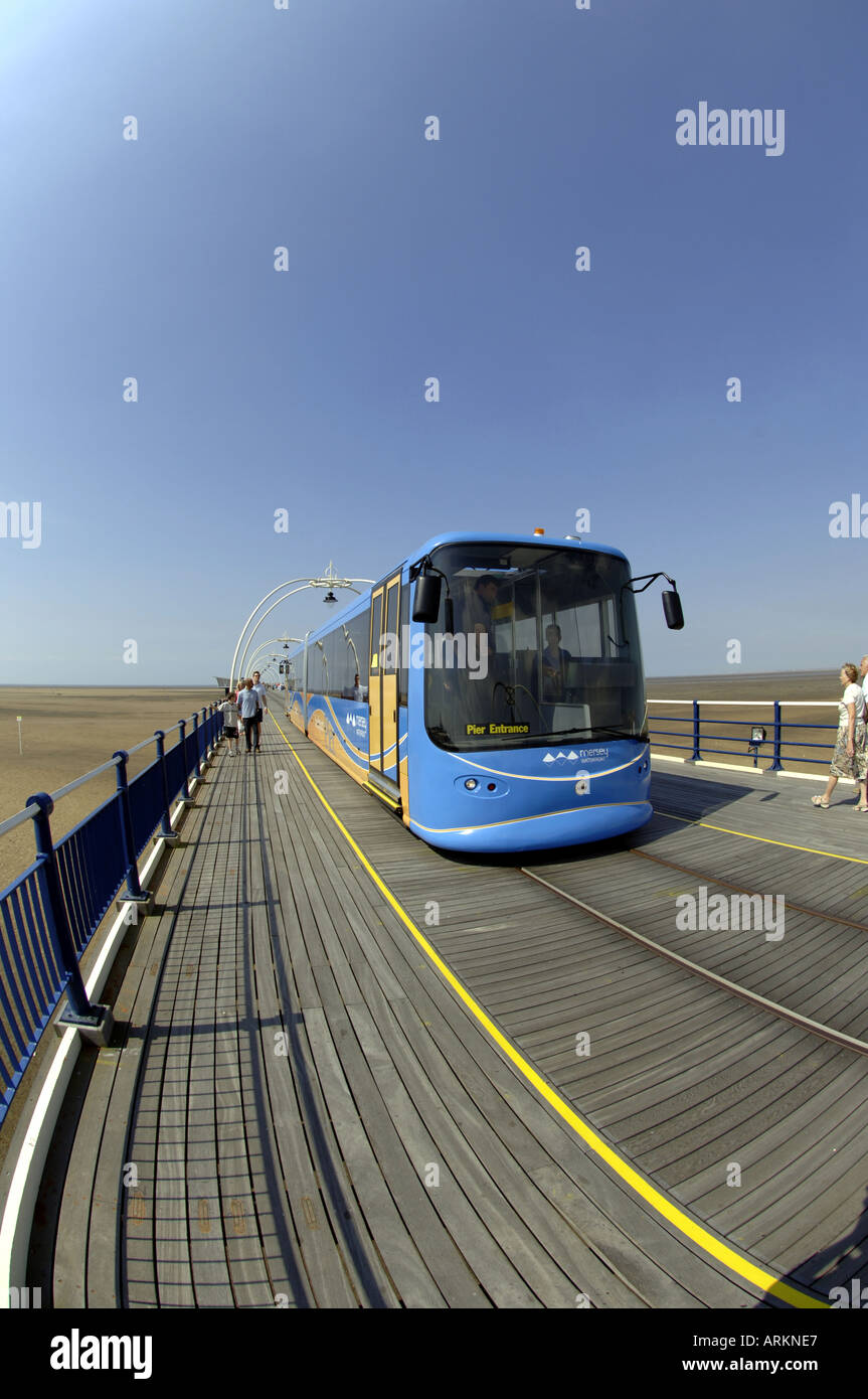 tram, blue, pier, blue, sky Stock Photo - Alamy