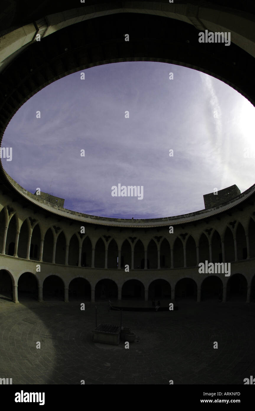 circular courtyard, castle Stock Photo - Alamy