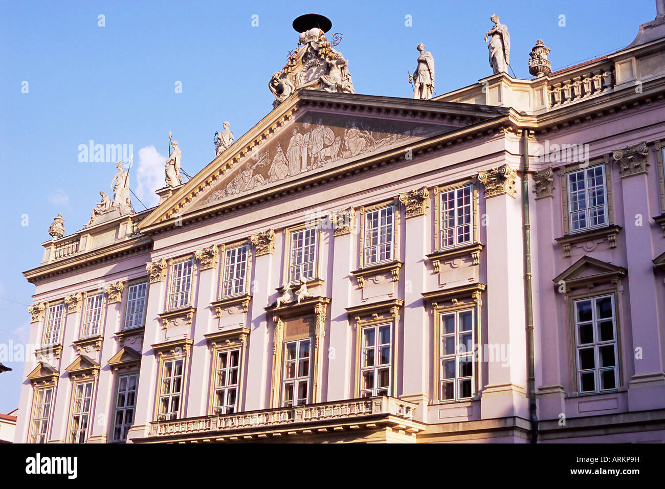 Facade detail of neo-classical Primate's Palace dating from 1781, now a ...
