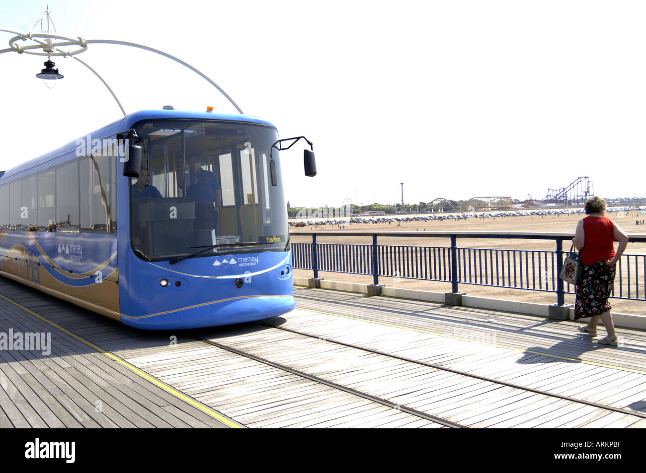 tram, soutport, pier Stock Photo - Alamy
