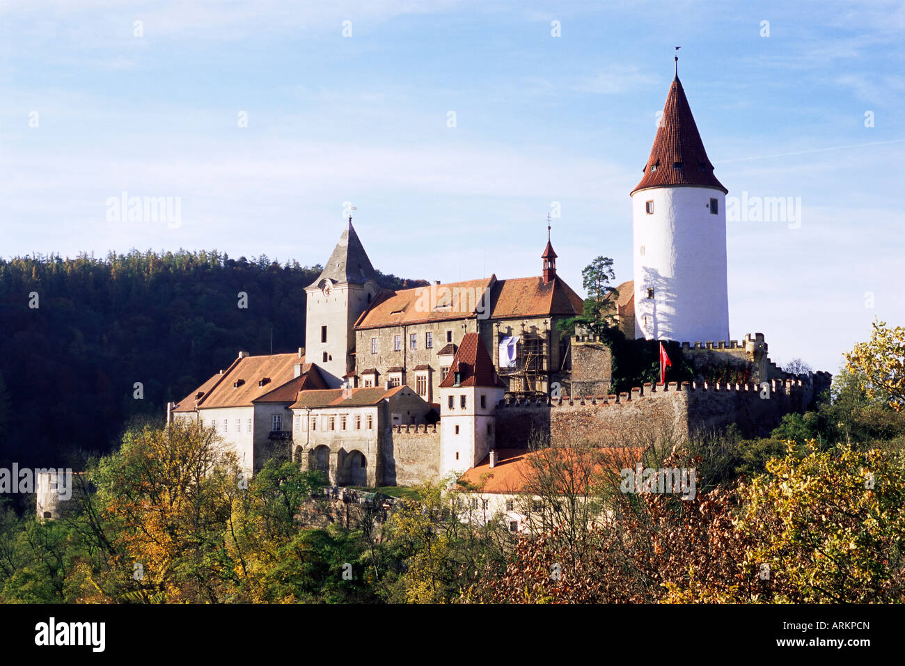 Gothic 15th century Krivoklat Castle, Krivoklat, Central Bohemia, Czech ...