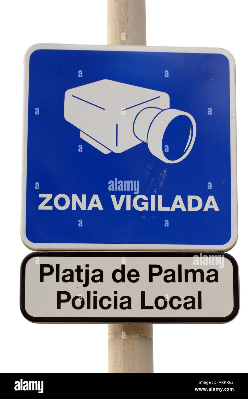 zona vigilada, platja de palma, palma de mallorca, majorca, policiia ...