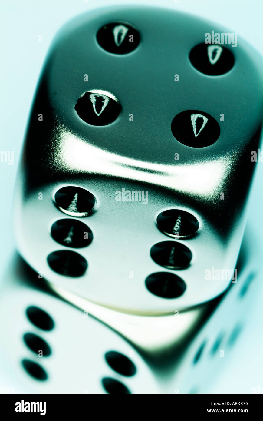 two metal dice Stock Photo - Alamy