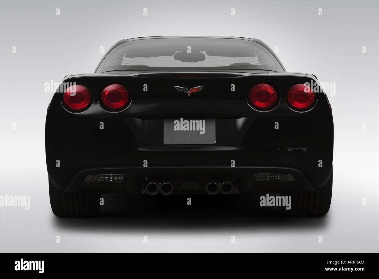 2008 Chevrolet Corvette in Black - Low/Wide Rear Stock Photo - Alamy
