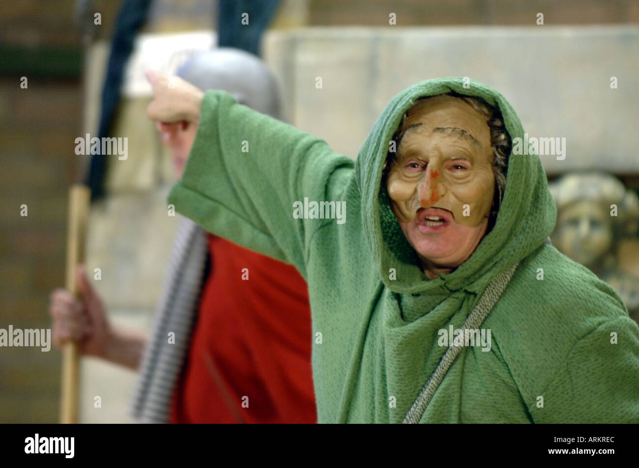 masked actor, children's performer, drama, play, actor, green ...