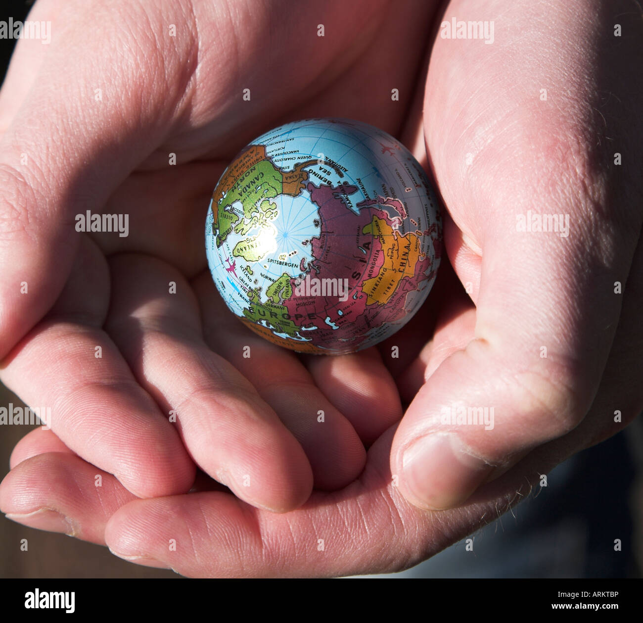 World in your hands Stock Photo - Alamy