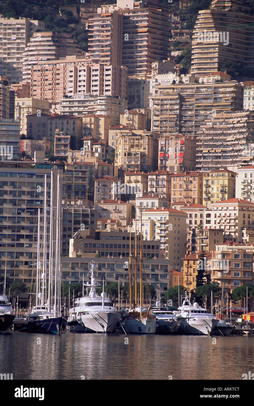 Boats on the waterfront, Monte Carlo, Monaco, Cote d'Azur ...