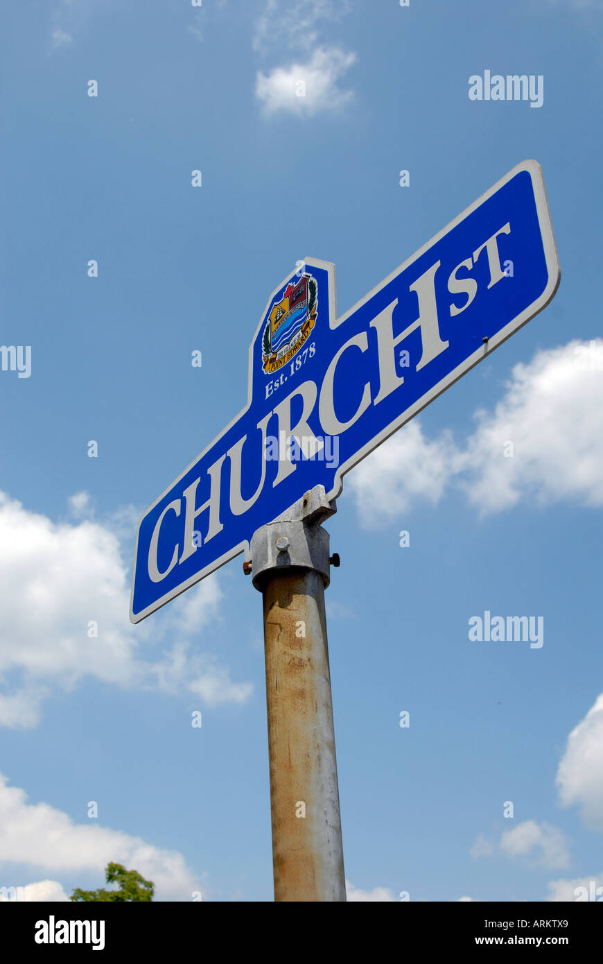 Church Street highway sign Stock Photo - Alamy