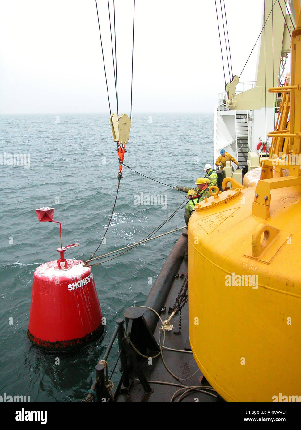 Trinity House Vessel Patricia servicing navigation buoys in the North ...