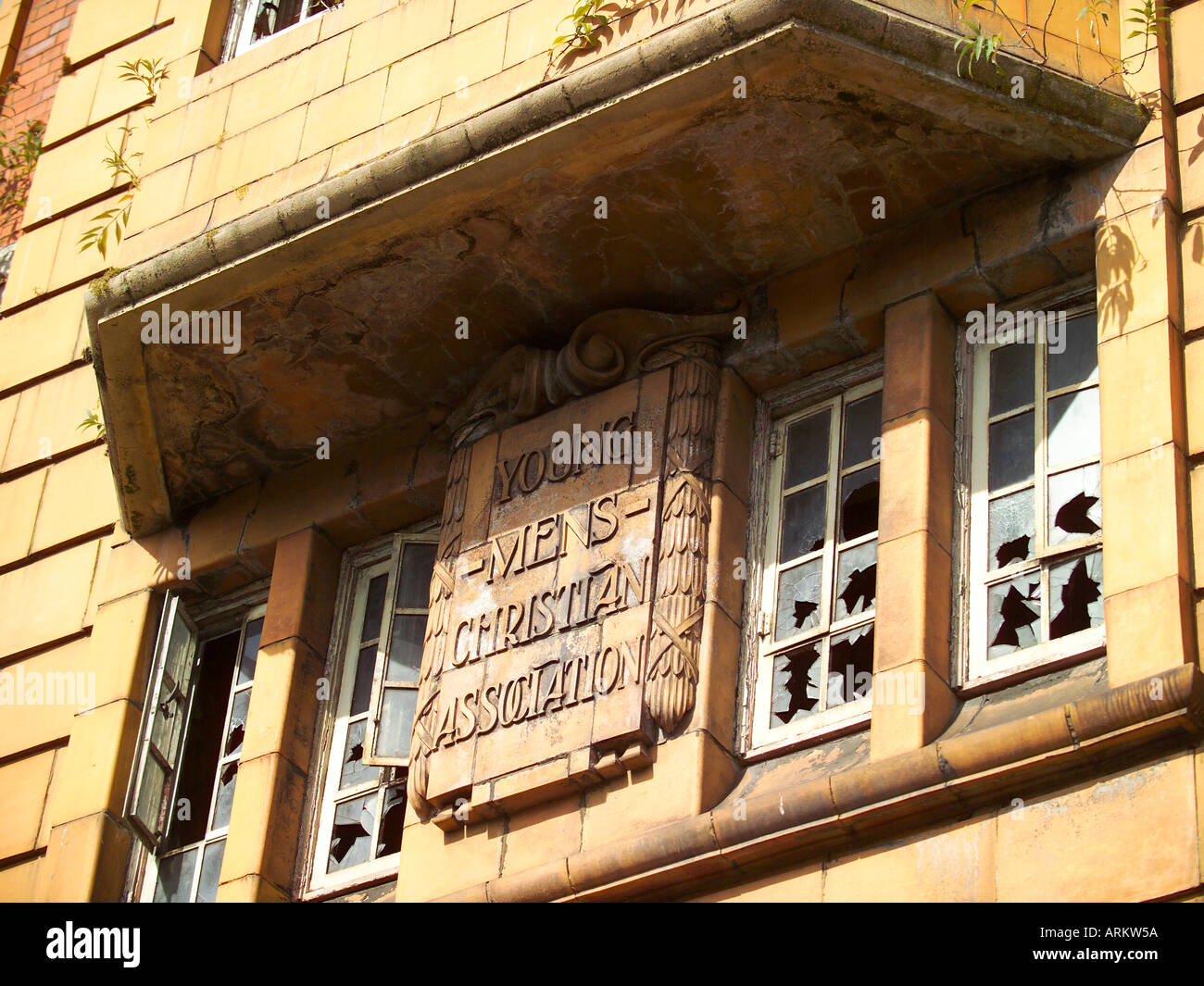 Derelict YMCA building, Merthyr Tydfil, Wales, UK Stock Photo - Alamy