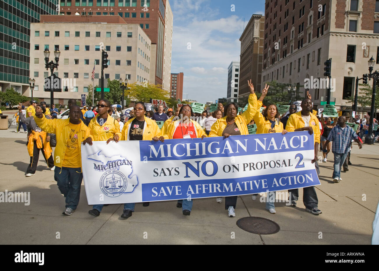 Rally Against Affirmative Action Ban in Michigan Stock Photo - Alamy