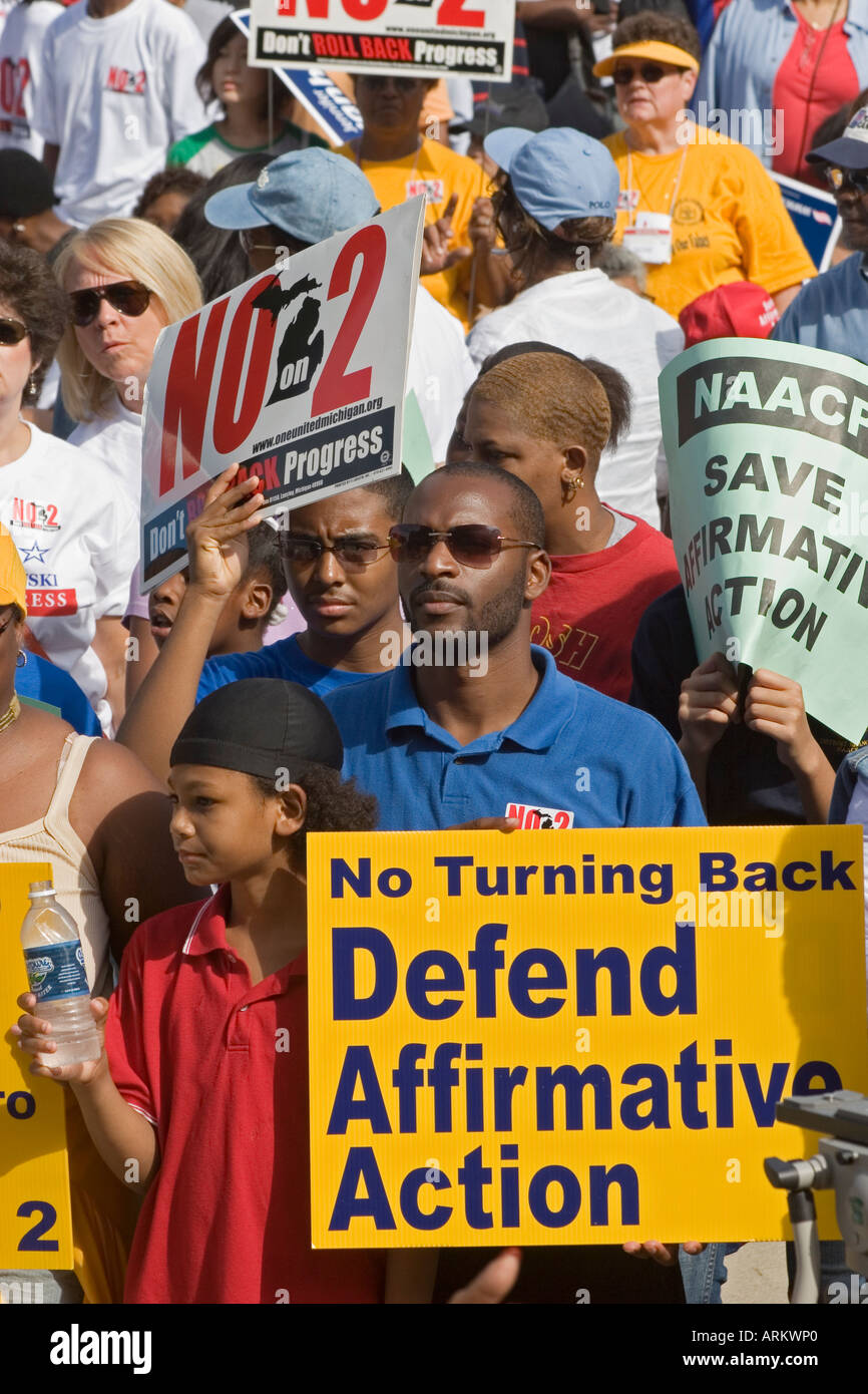 Rally Against Affirmative Action Ban in Michigan Stock Photo - Alamy