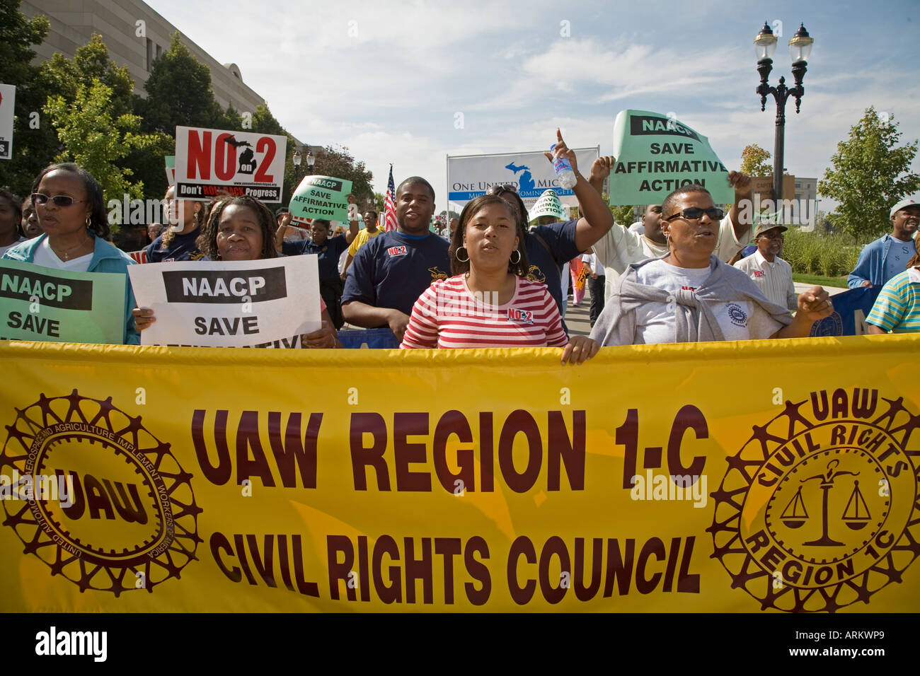 Rally Against Affirmative Action Ban in Michigan Stock Photo - Alamy