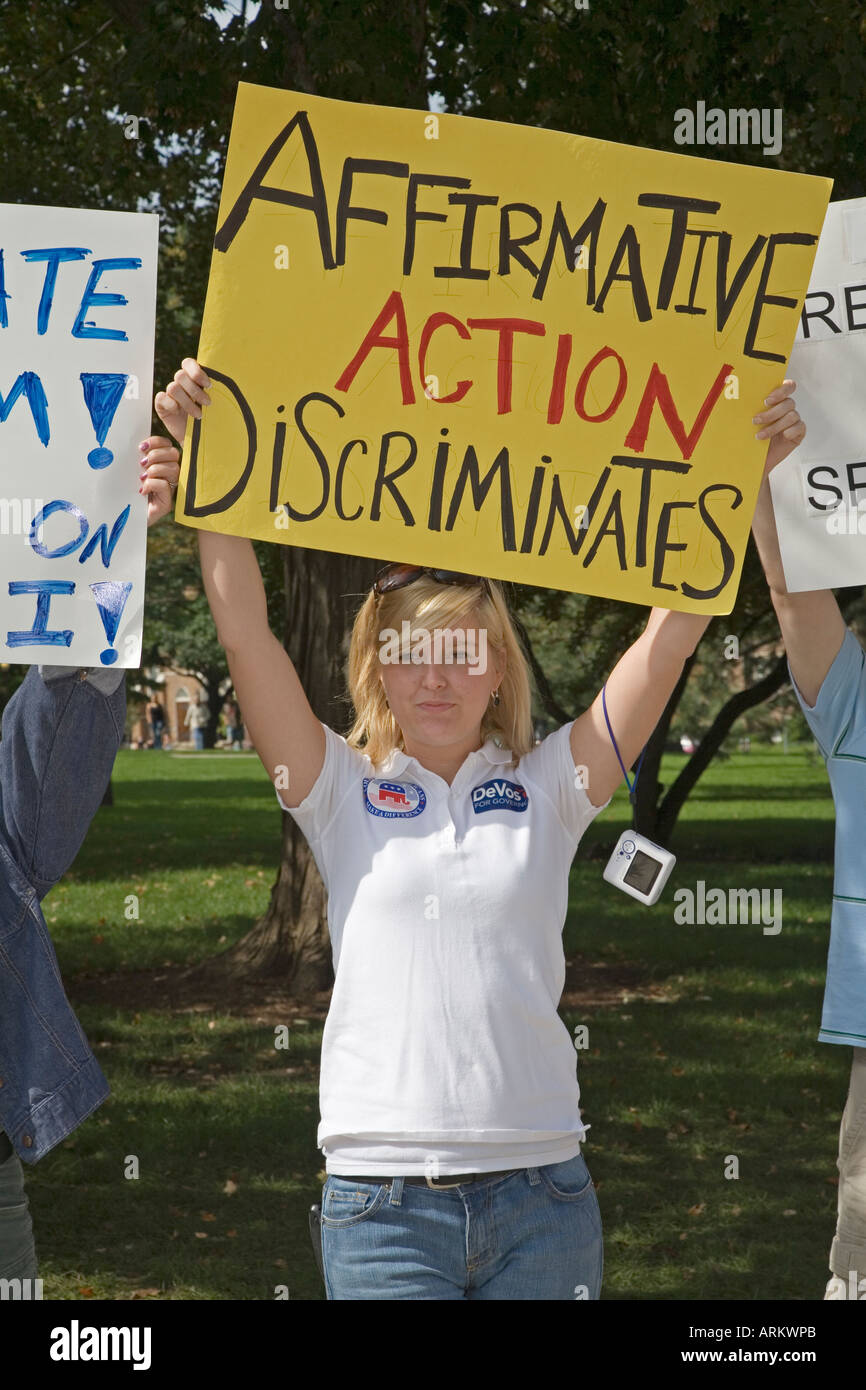 Rally for Affirmative Action Ban in Michigan Stock Photo - Alamy