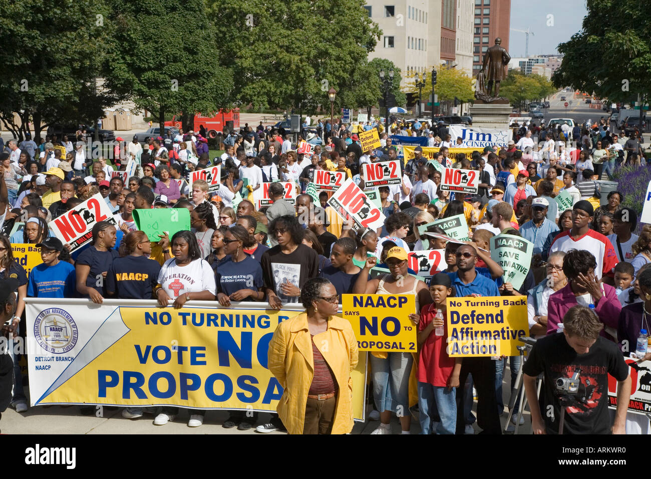 Rally Against Affirmative Action Ban in Michigan Stock Photo - Alamy