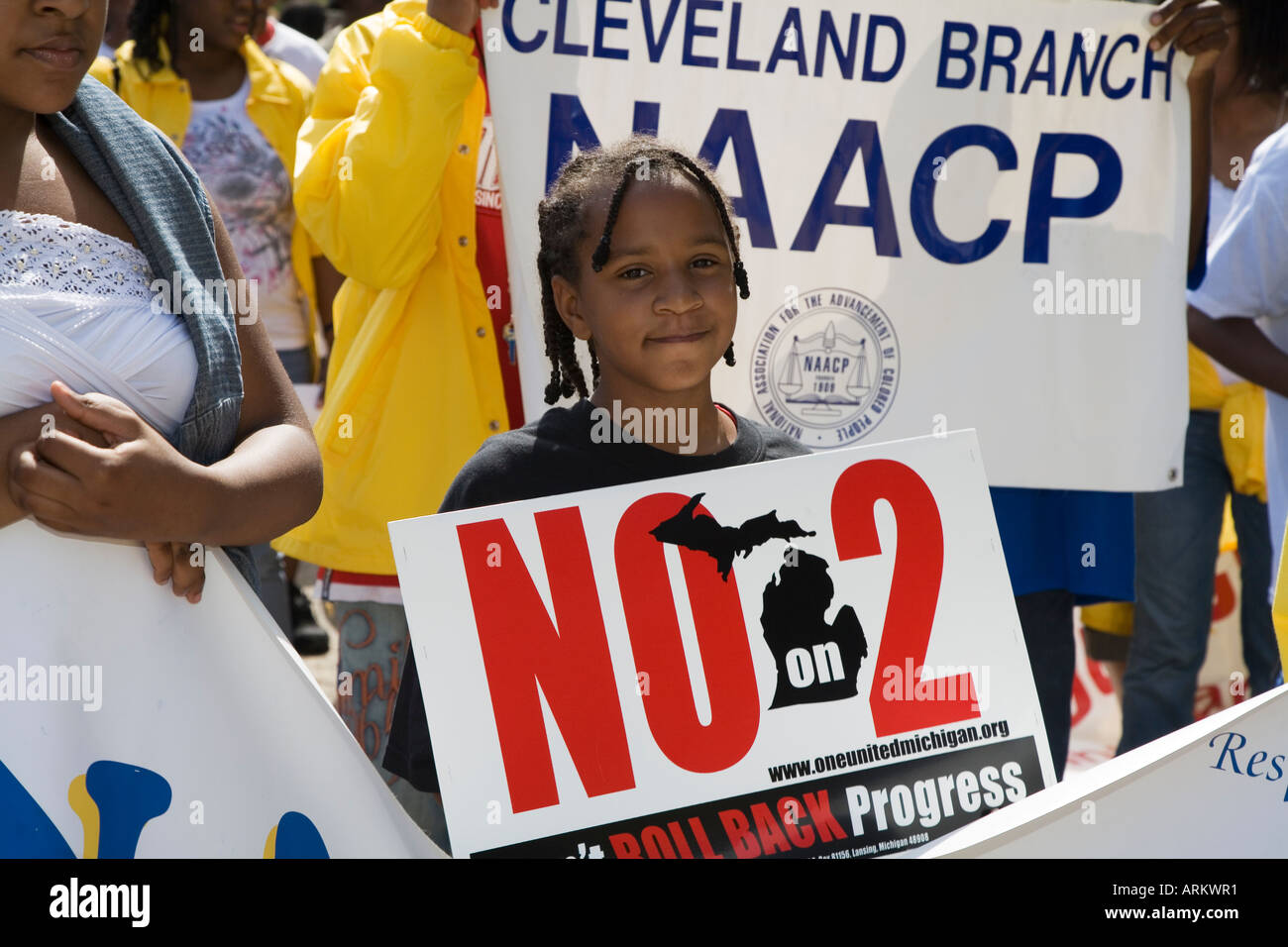 Rally Against Affirmative Action Ban in Michigan Stock Photo - Alamy