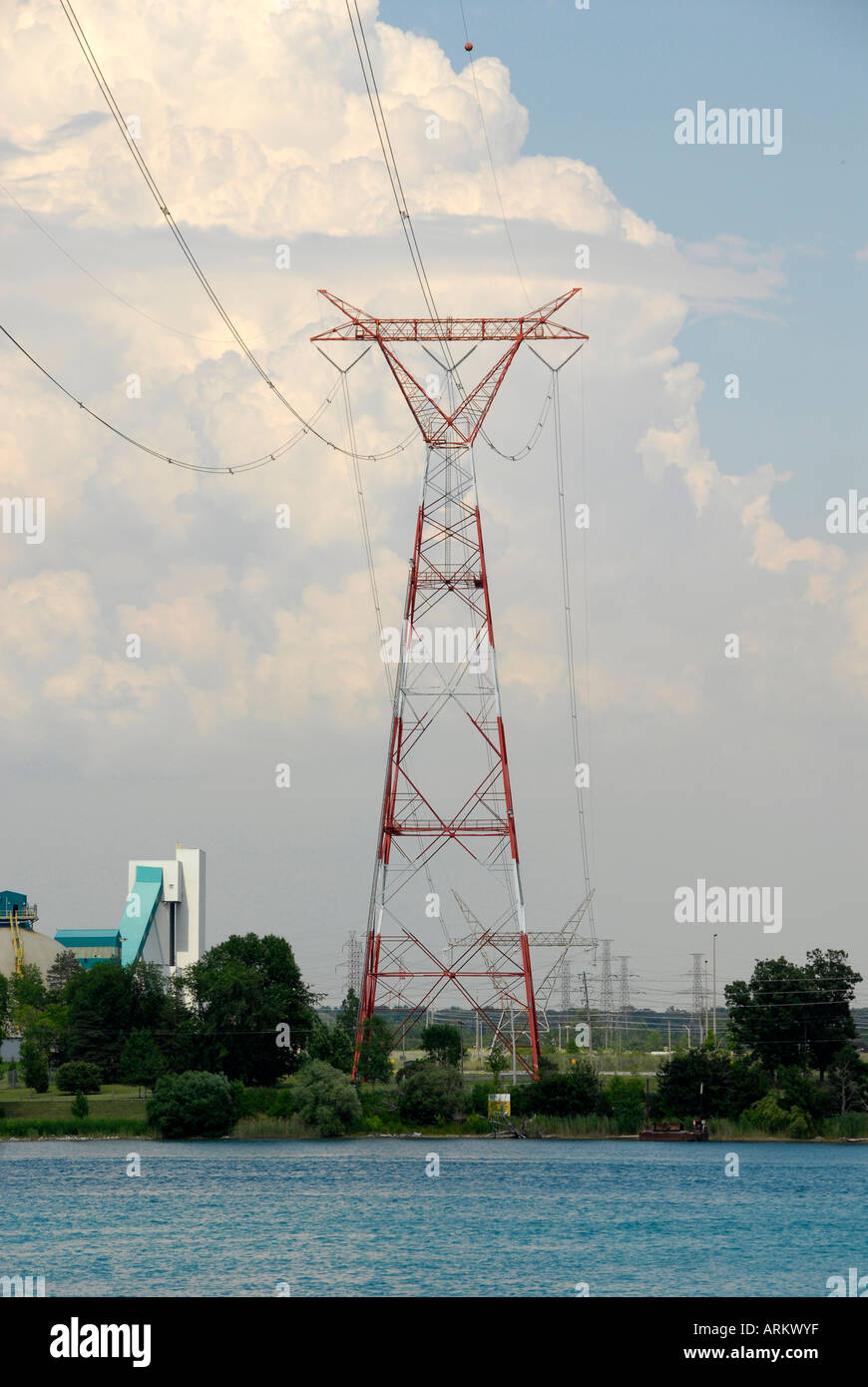 Power lines border hi-res stock photography and images - Alamy