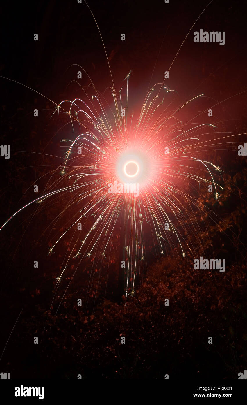 Catherine wheel firework Wales UK Stock Photo - Alamy