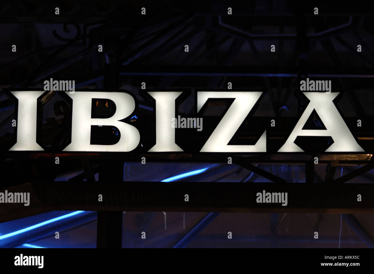 ibiza, sign, neon, electric, night, evening, dark, darkness, spain ...