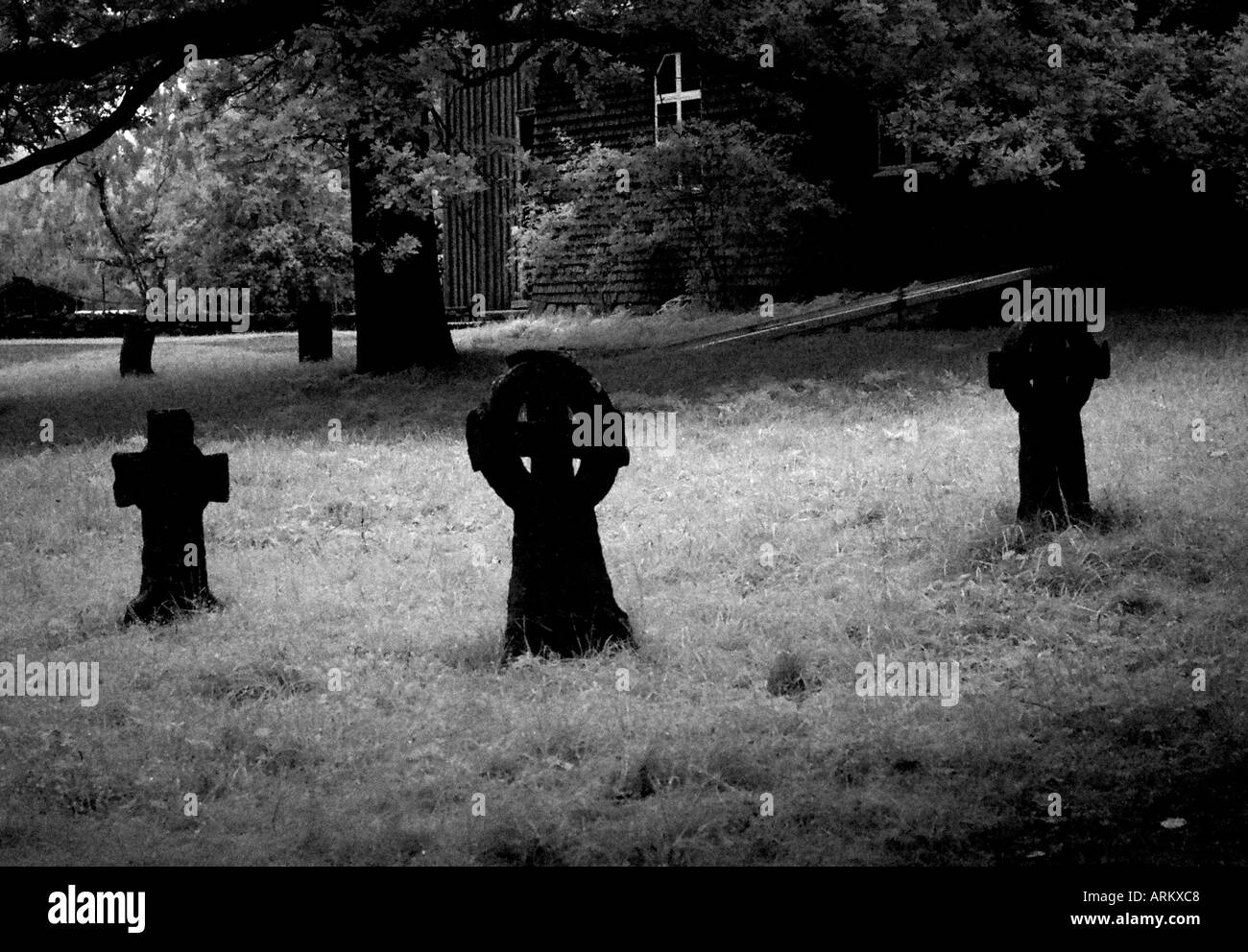 Old graves Black and White Stock Photos & Images - Alamy