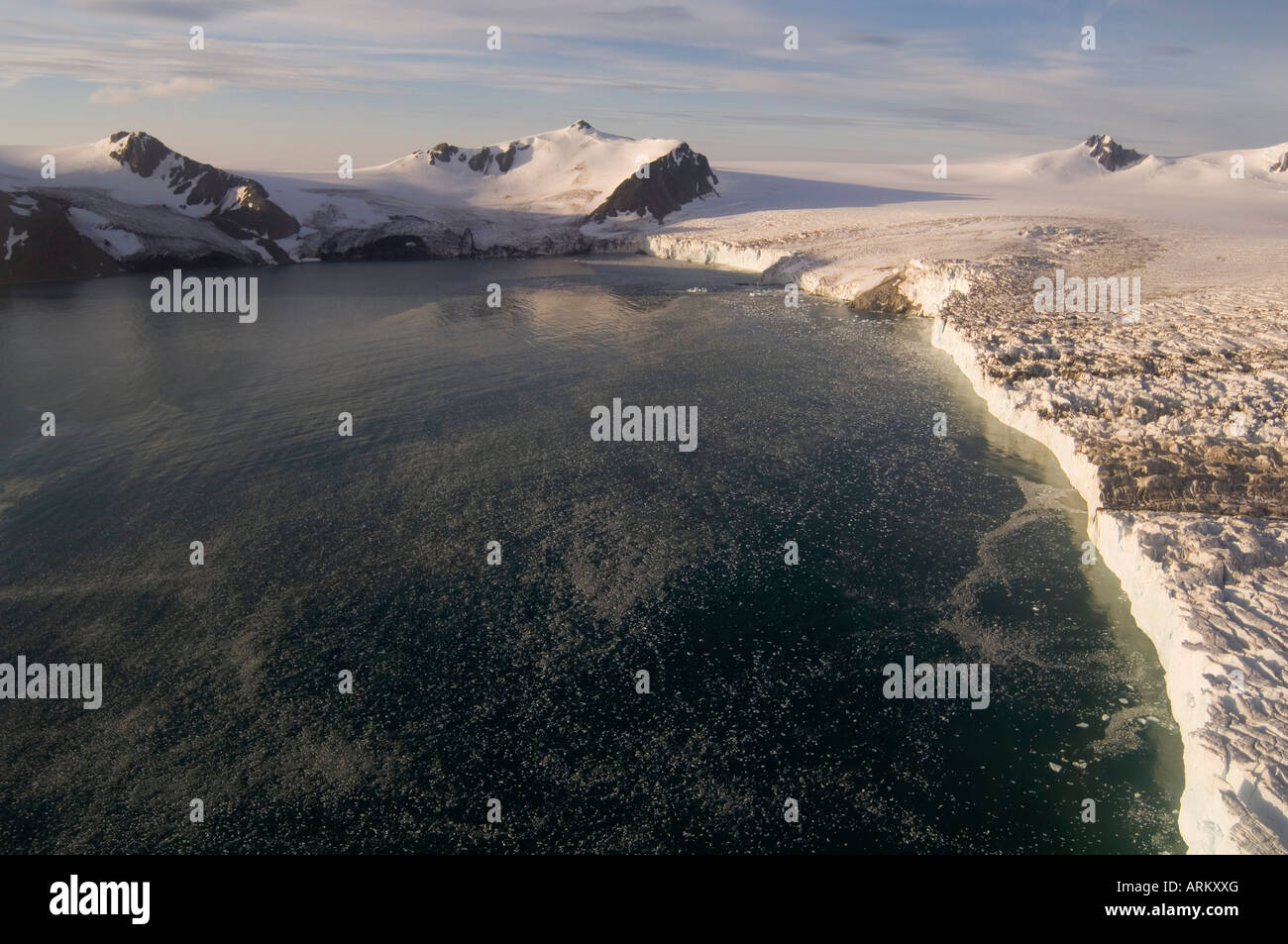 Helicopter flight on Huntress Glacier, False Bay, Livingston Island ...