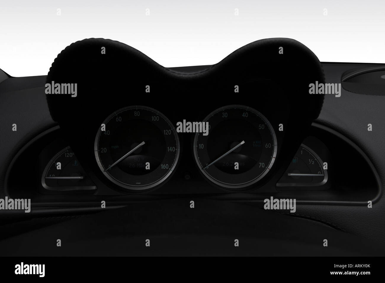 2008 Mercedes-Benz SL550 in Silver - Speedometer/tachometer Stock Photo ...