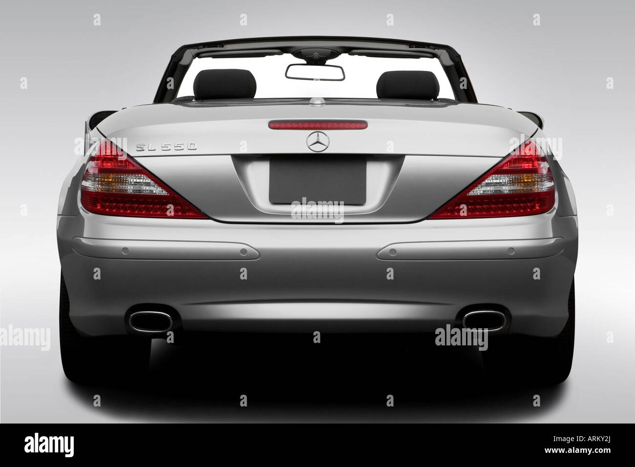 2008 Mercedes-Benz SL550 in Silver - Low/Wide Rear Stock Photo - Alamy