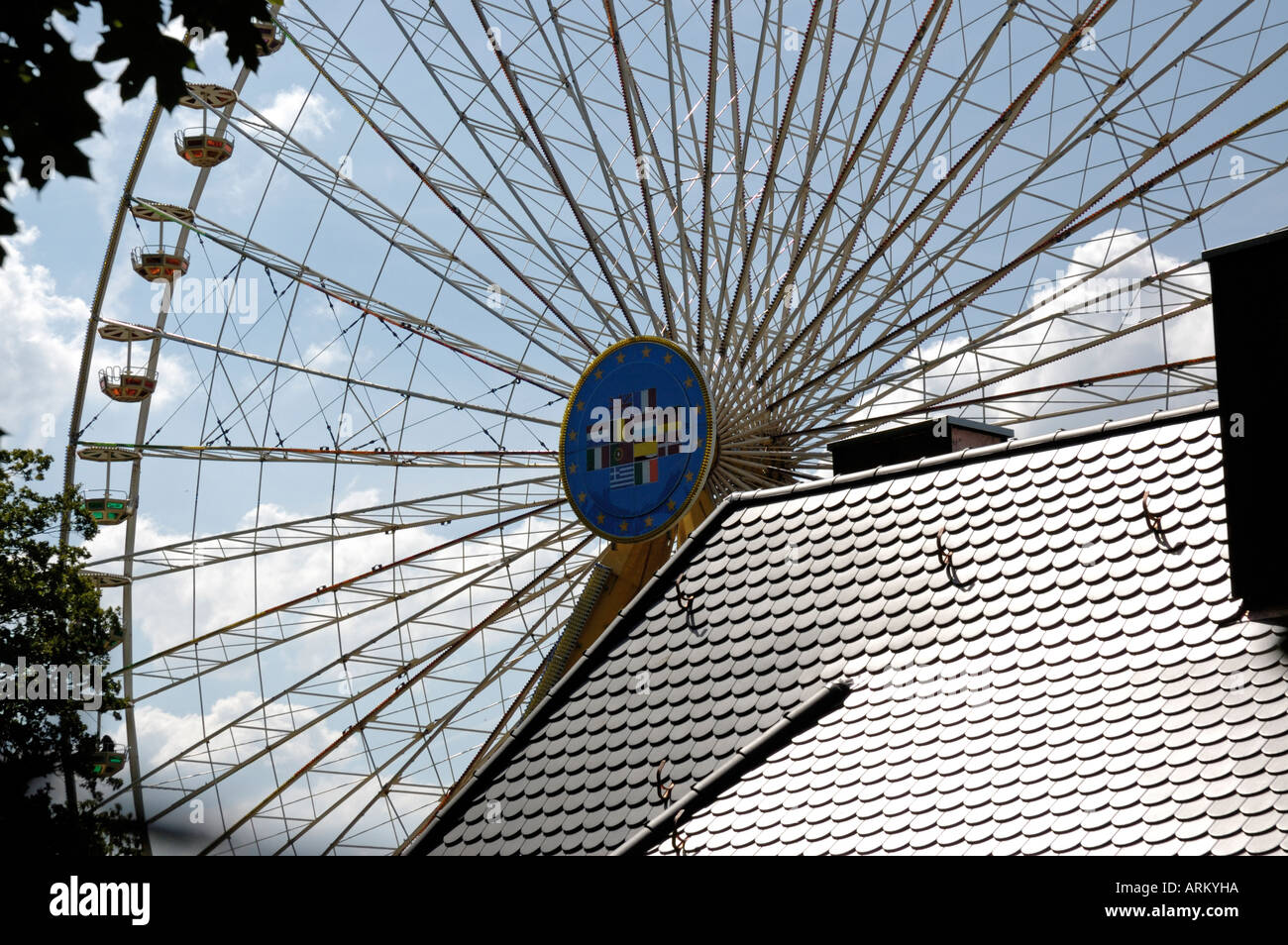 The giant ferris wheel at Erlangen Fair, Germany Stock Photo - Alamy