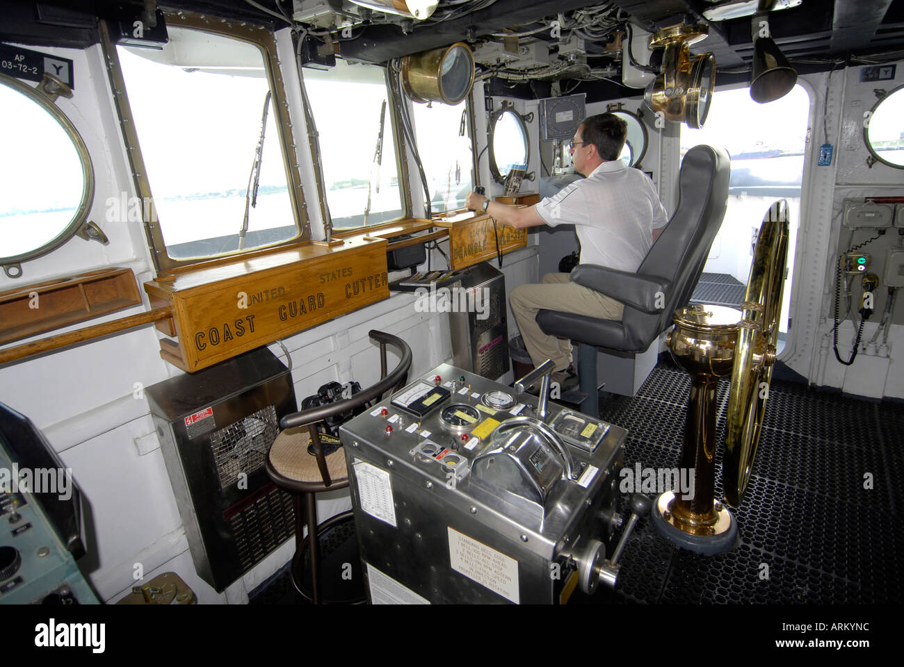 The Bridge of the Coast Guard Cutter Bramble Stock Photo - Alamy