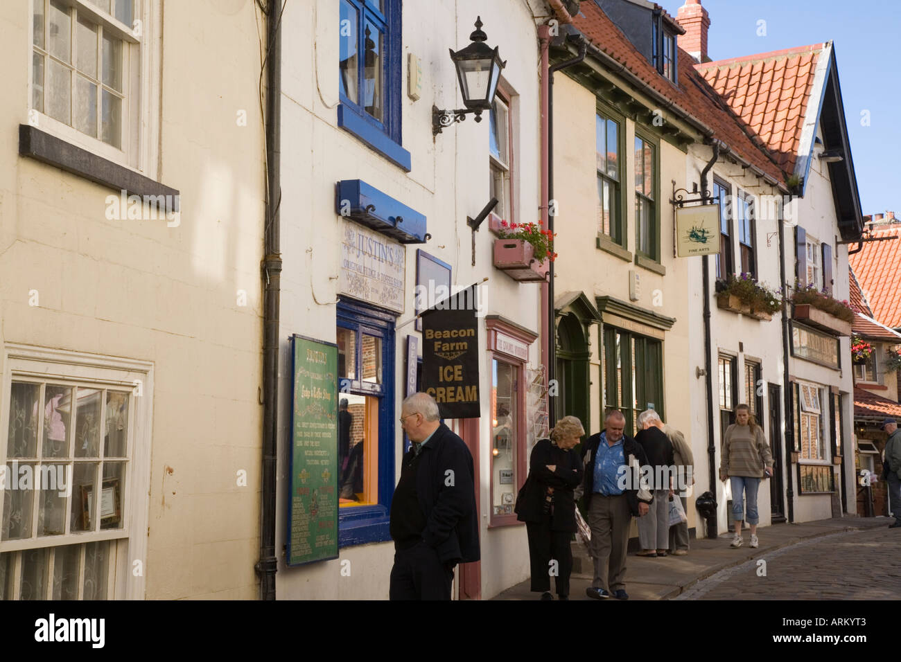 Whitby old buildings shops england uk hi-res stock photography and ...