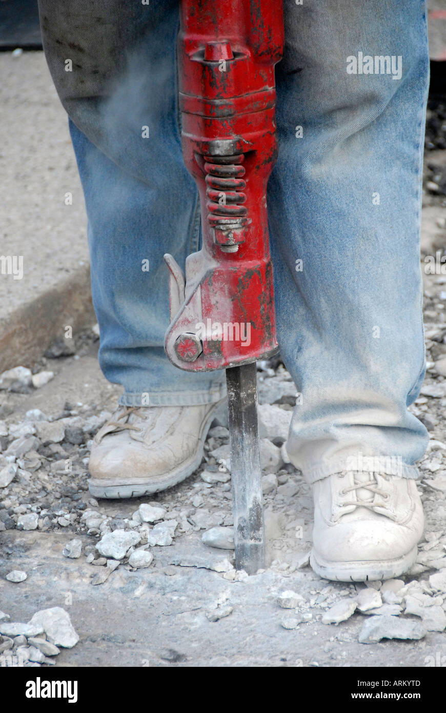Man using a jackhammer hi-res stock photography and images - Alamy