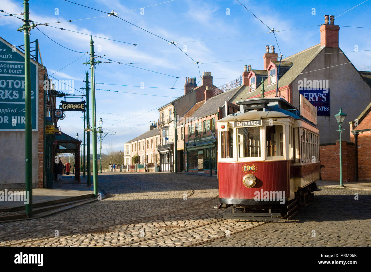 Tram at Beamish Open Air Museum Stanley County Durham Stock Photo - Alamy