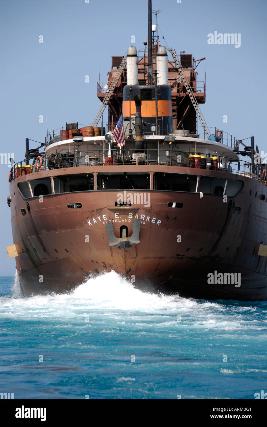 Lake Freighters sail on the Great Lakes Port Huron Michigan Stock Photo ...