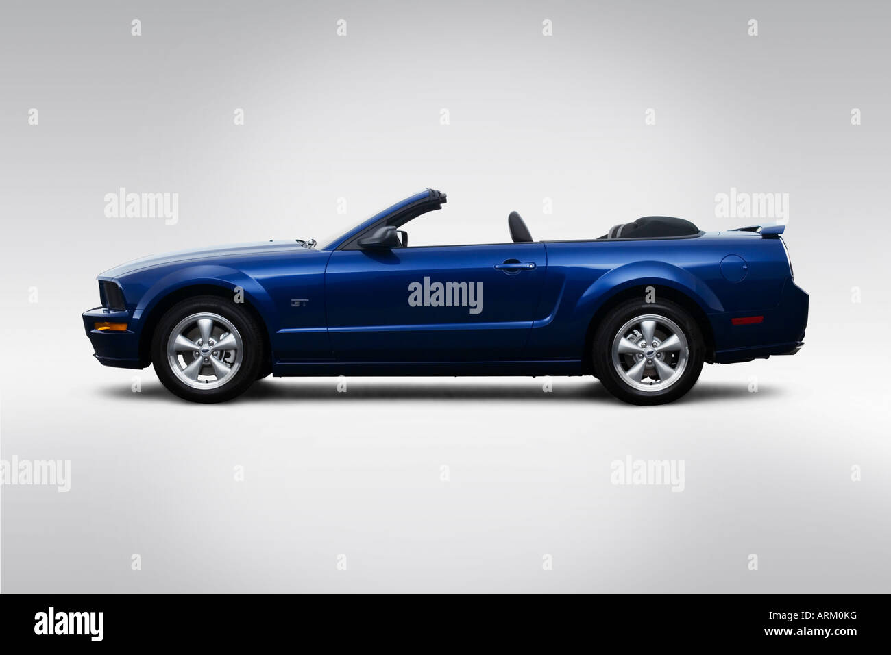 2008 Ford Mustang GT Premium in Blue - Drivers Side Profile Stock Photo ...