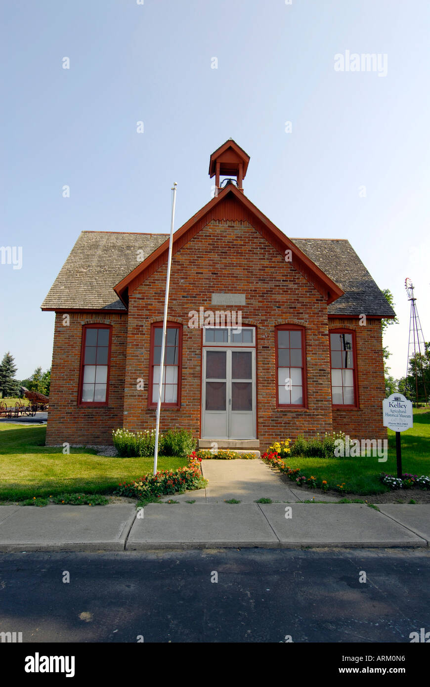 One room red brick school house Stock Photo - Alamy